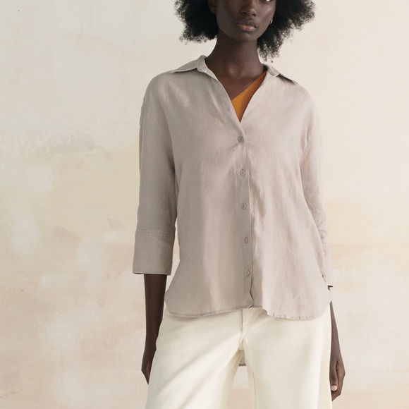 Zara | Tops | Zara Linen Shirt | Poshmark